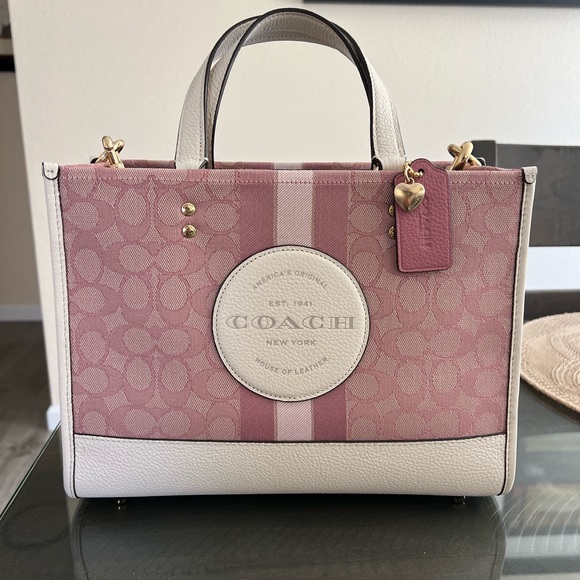 Coach | Bags | Coach Dempsey Tote Bag In Pink | Poshmark